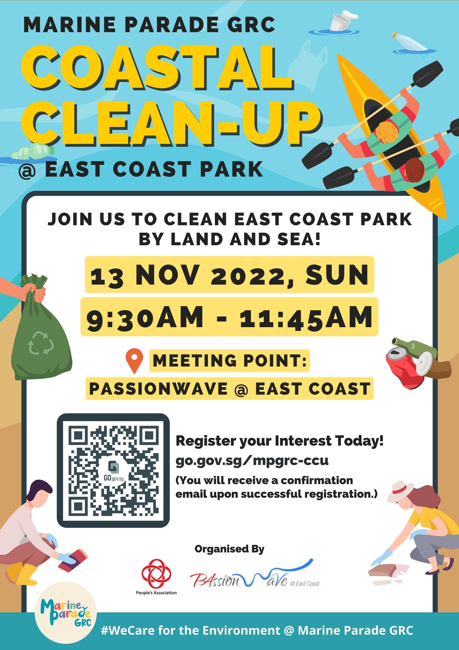 Marine Parade GRC Coastal Cleanup at East Coast Park (13 November)
